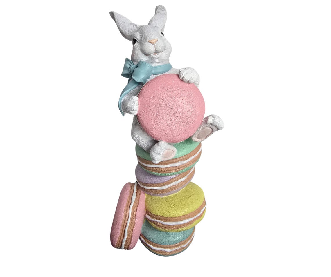 Easter Bunny With Macaroons, Easter Bunny, Easter Pastel Decorations ...
