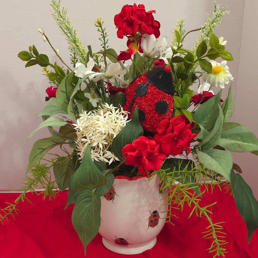 Ladybug Arrangement, Ladybug Centerpiece, Ladybug De'cor, Spring ...