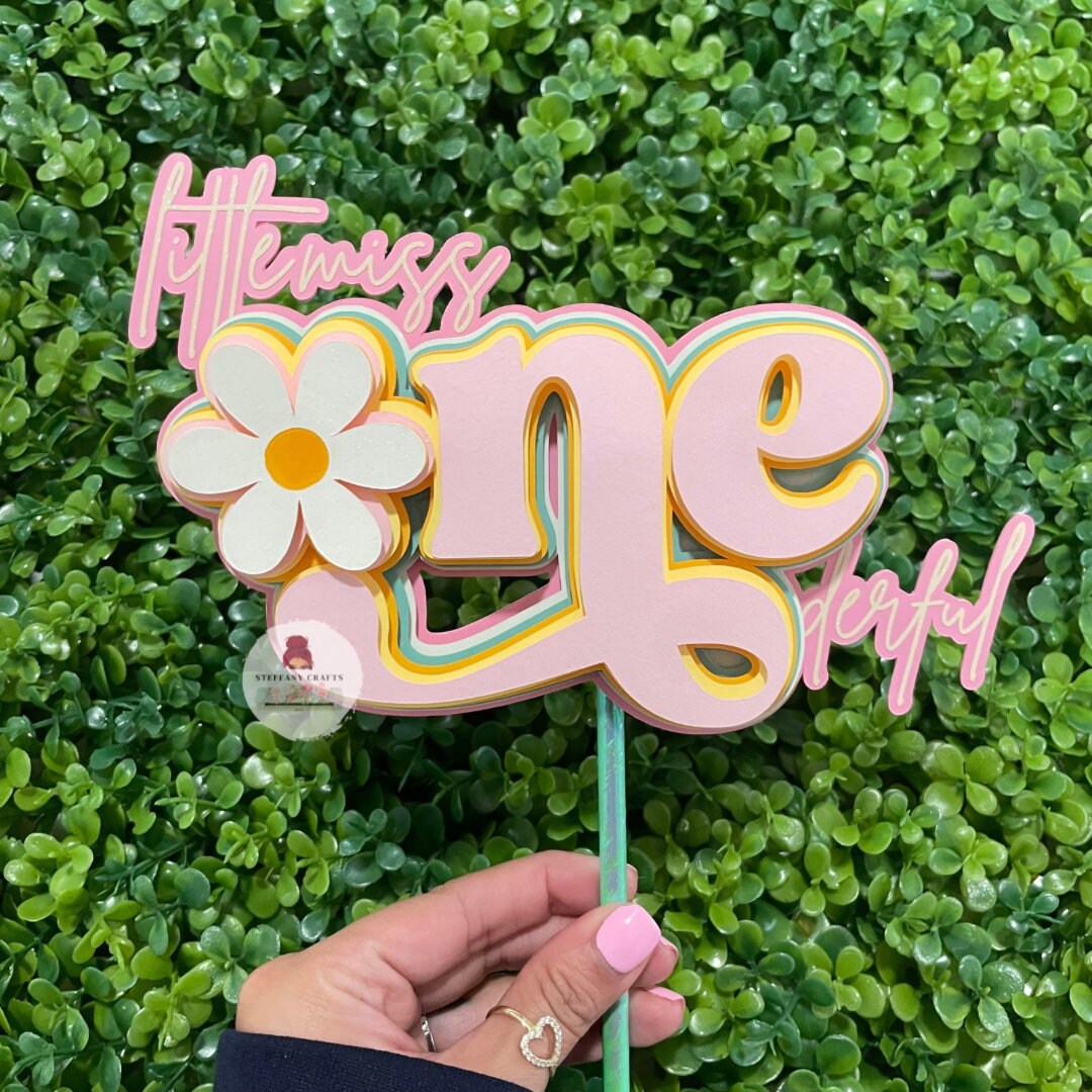 Little Miss Onederful Cake Topper | First Birthday Decor | 1st Birthday ...