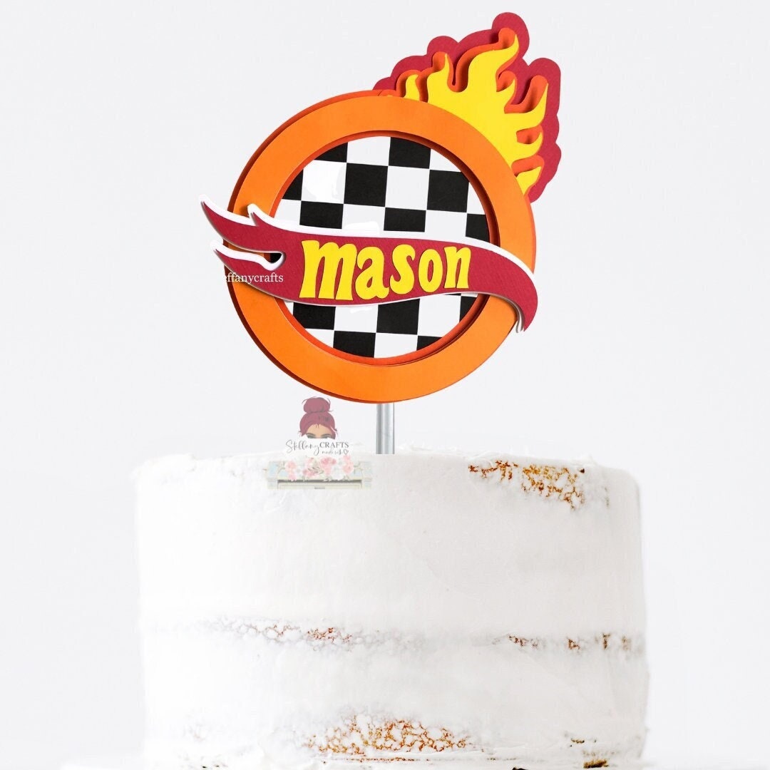 Racing Cake Topper | Race Car Birthday | Racer Birthday Decor | Two ...
