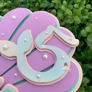 Mermaid Cake Topper | Personalizable | Seashell Mermaid Tale Custom ...