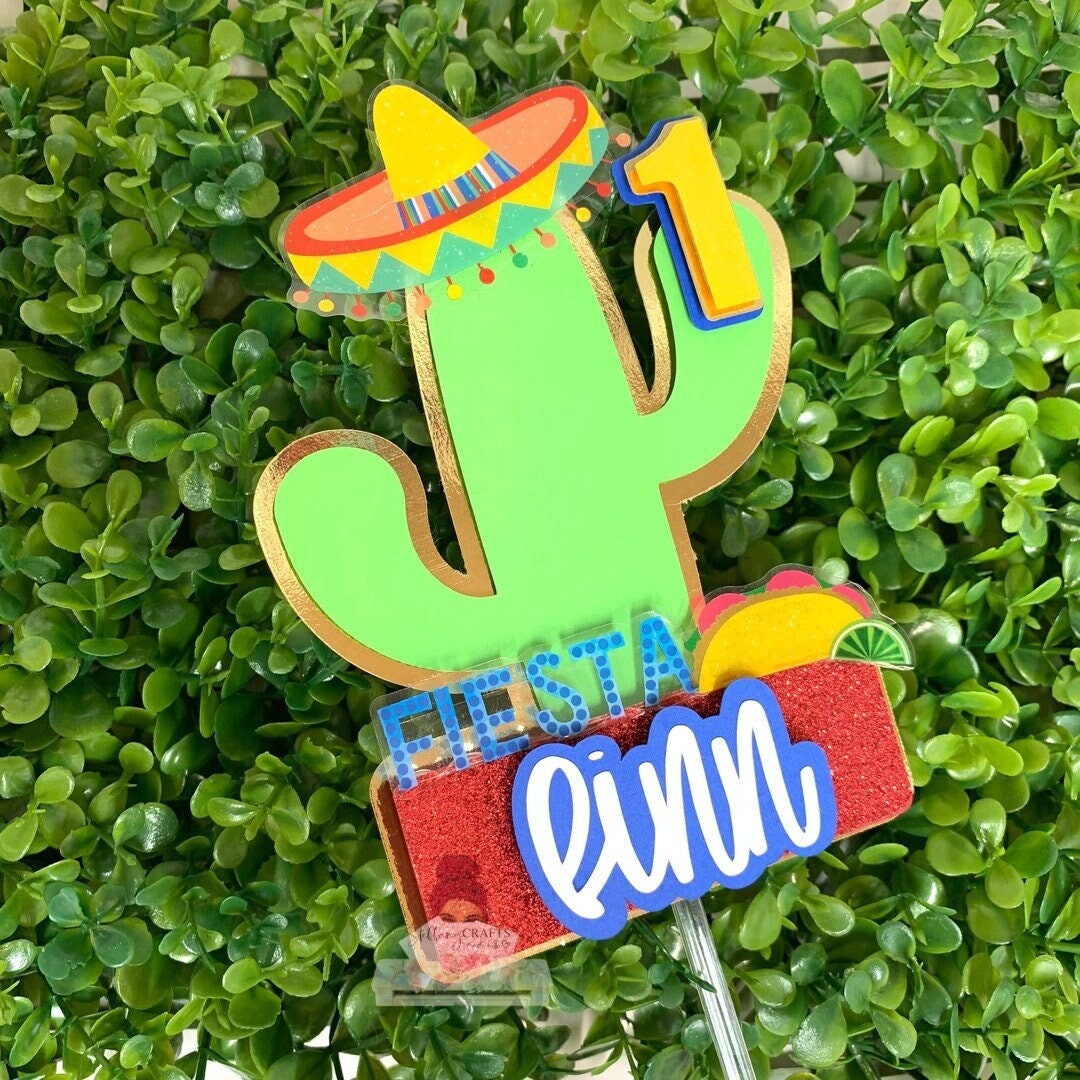 Fiesta Cake Topper First Birthday Cactus Party First Fiesta Party Decor ...