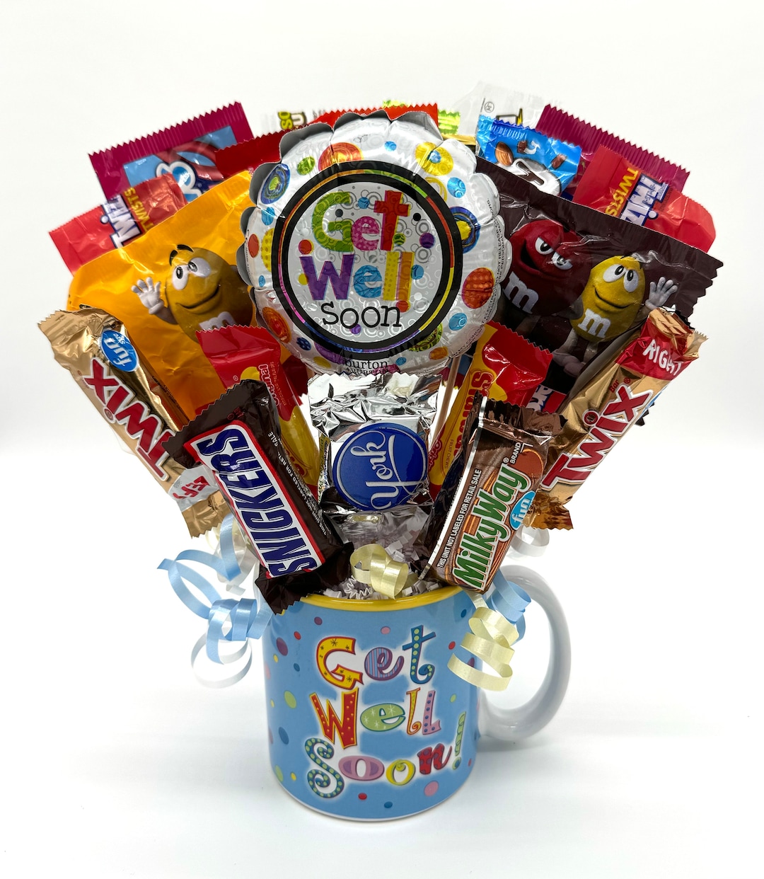Get Well Candy Bouquet Mug With Balloon - Etsy