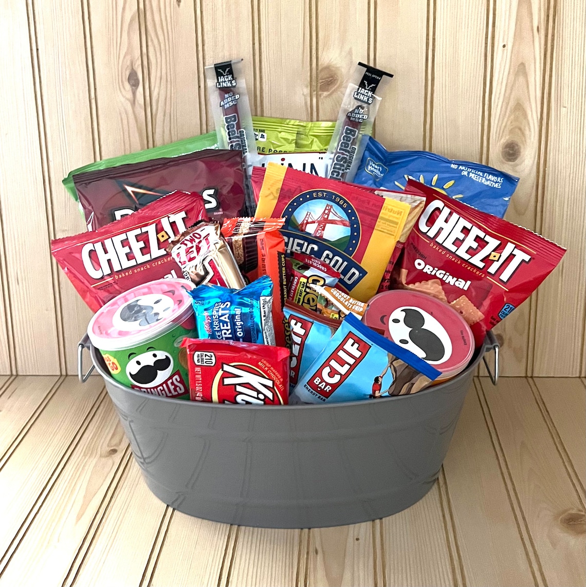Snack Gift Basket: Variety Snacks, Jerky, Chips & Candy - Etsy