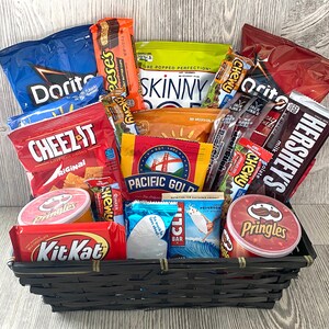 Snack Gift Basket: Variety Snacks, Jerky, Chips & Candy - Etsy
