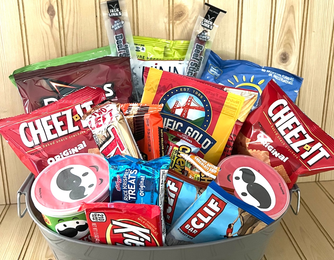 Snack Basket Gift Basket of Snacks Large Snack Basket - Etsy