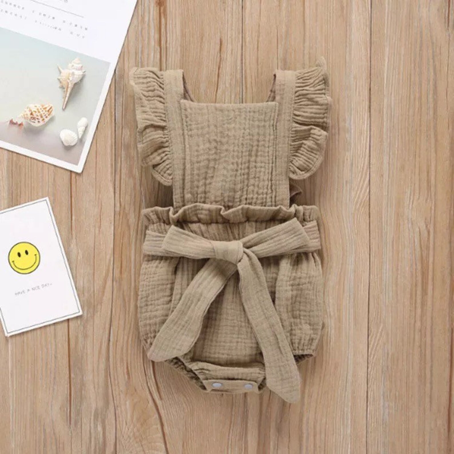 Ruffled Baby Girl Romper/ Personalized Ruffled Baby Girl - Etsy