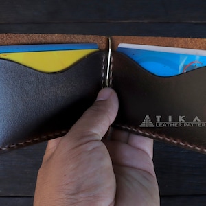 Money Clip Wallet, Leather Wallet Pattern, Cardholder Pattern, Leather ...