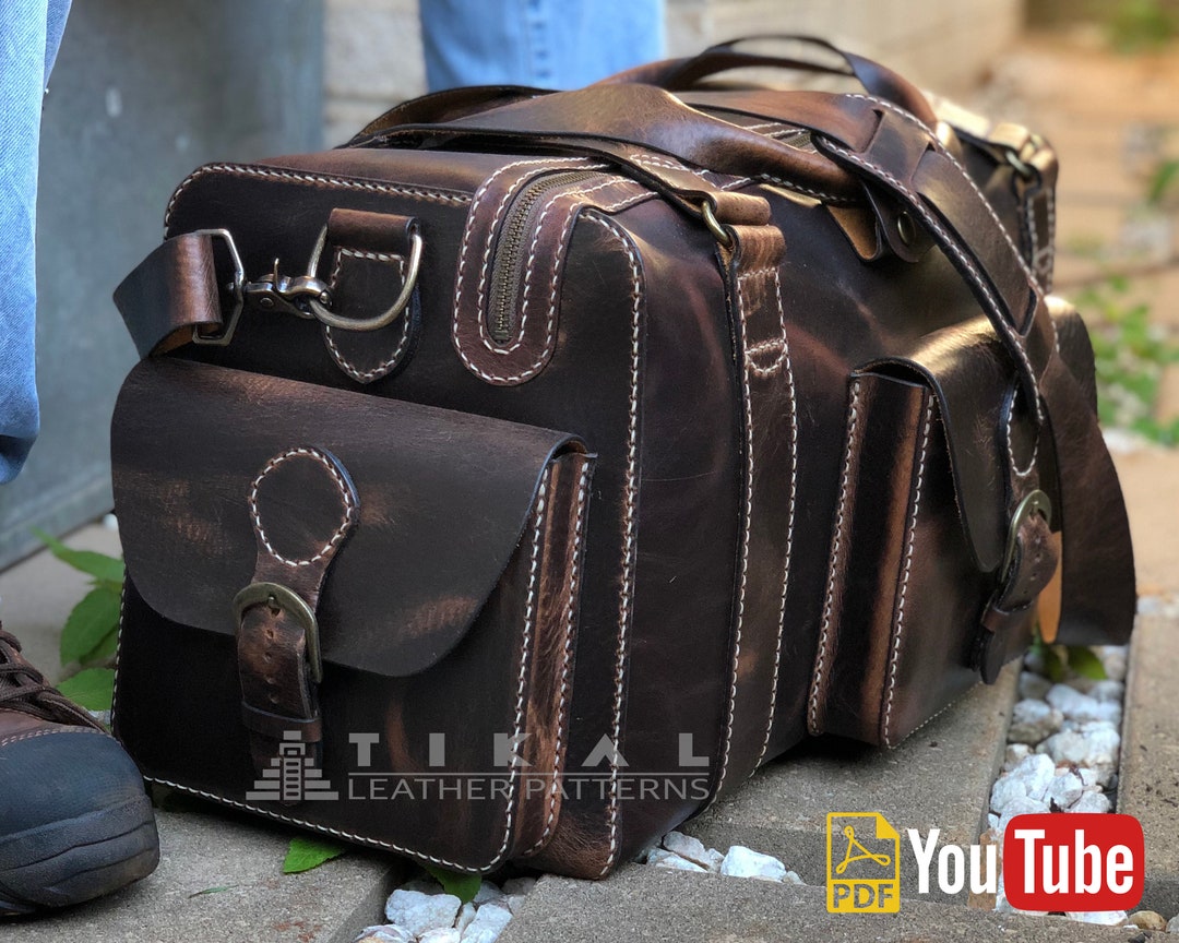 Leather Duffle Bag Pattern: DIY Travel Bag Template (PDF Download) - Etsy