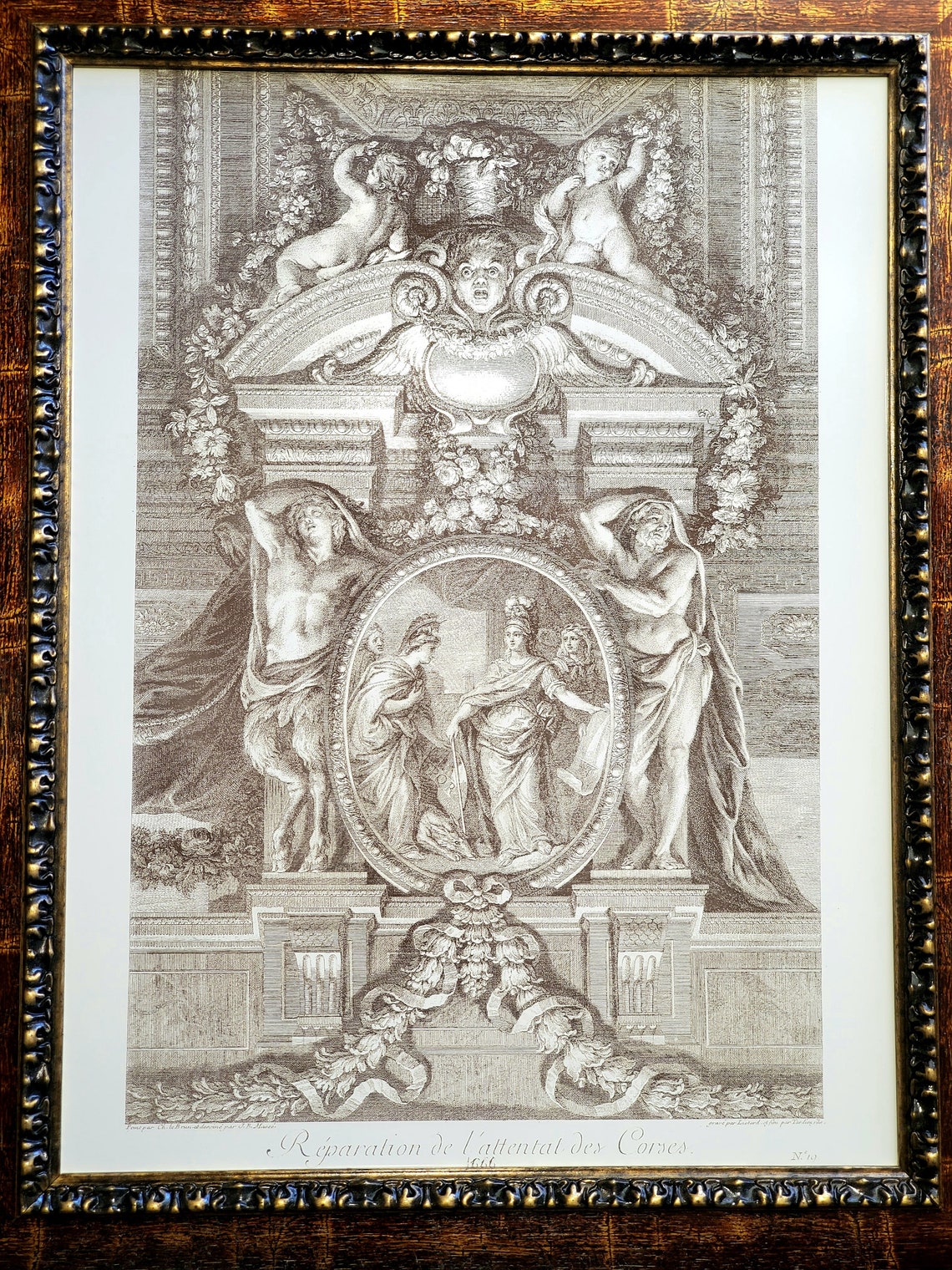 Wall Art, Engraved Art, Home Decor, louis XIV Accordant Sa Protection ...