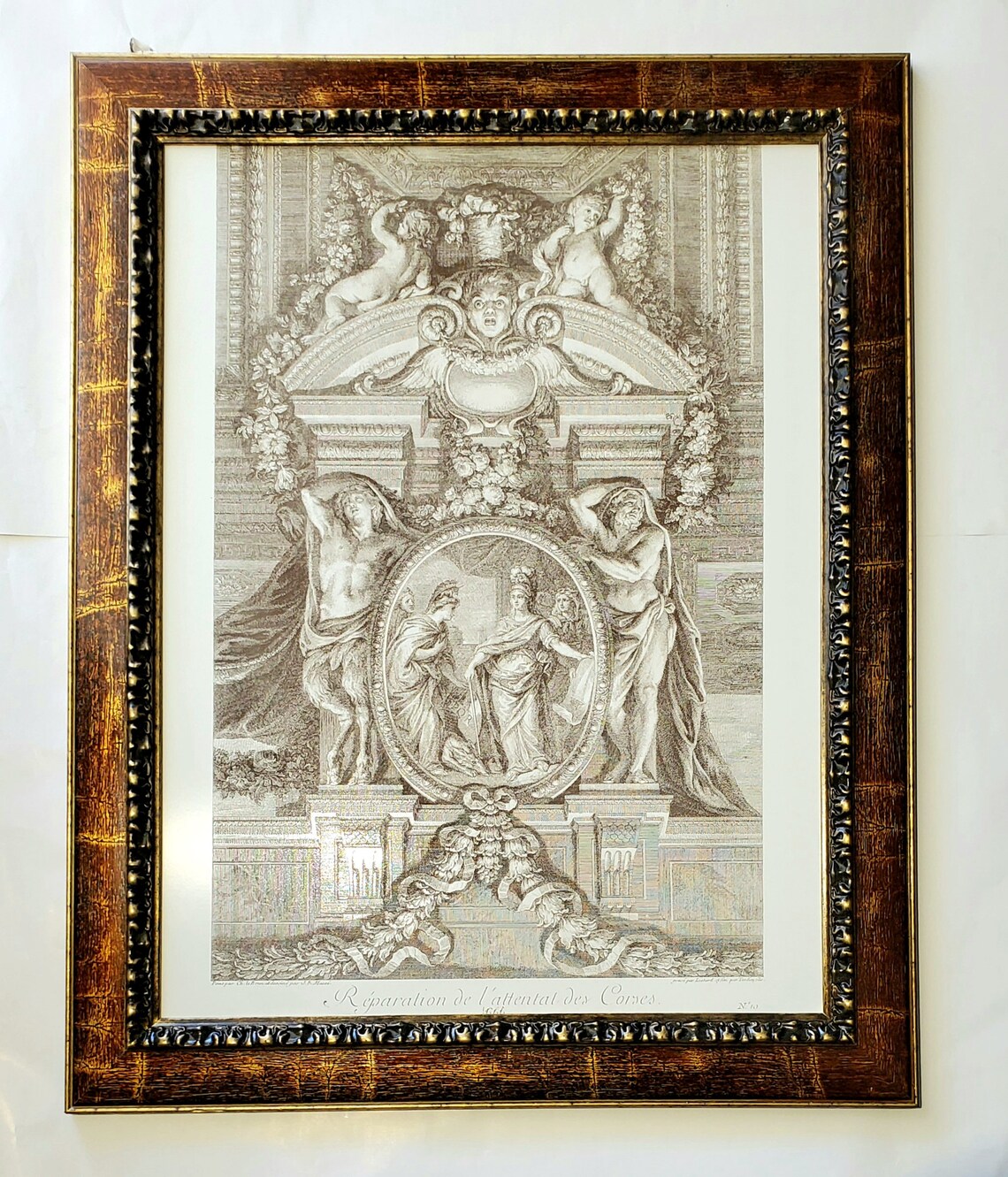 Wall Art, Engraved Art, Home Decor, louis XIV Accordant Sa Protection ...