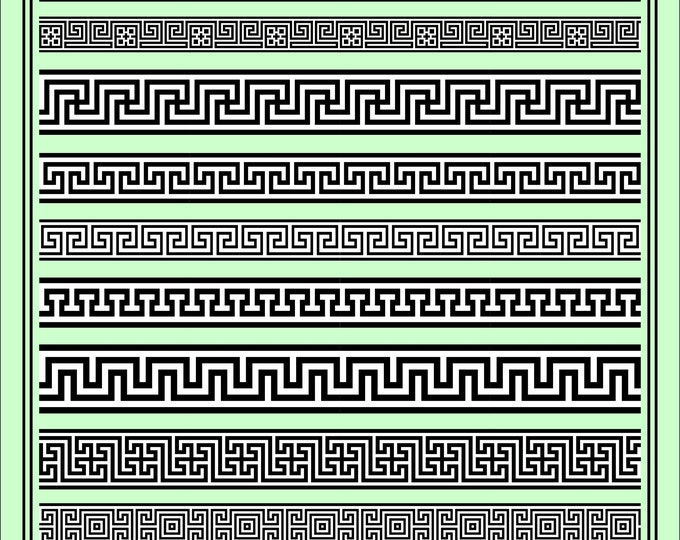 GREEK Border Pattern Collection 1, Ai. Cdr. Jpg. Pdf. Png. Scalable ...