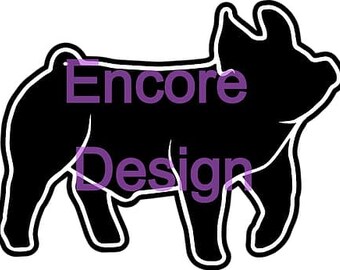 Show Pig Decal | Etsy