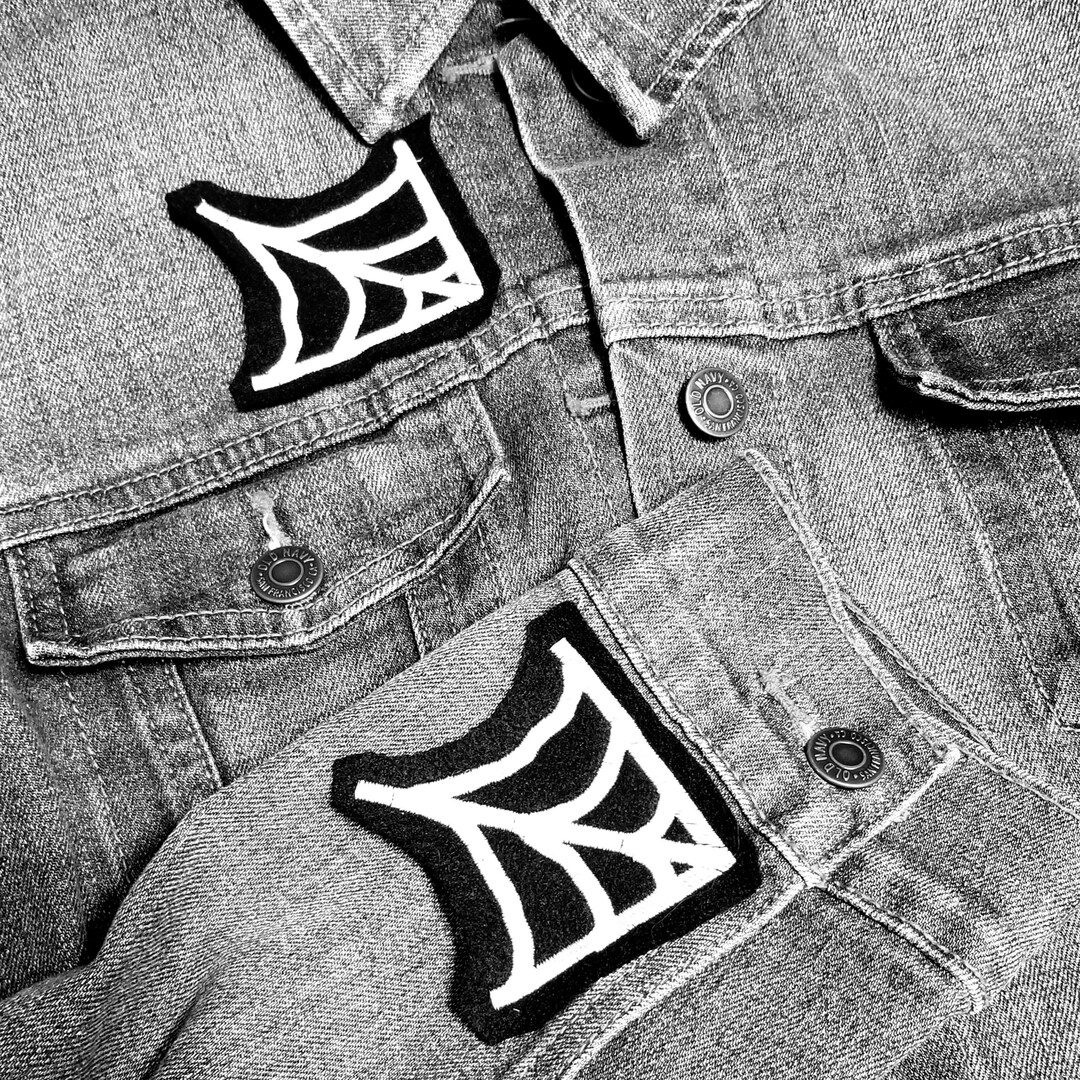 Spider Web Patch, Cobwebs Iron on Patch, Goth Punk Jacket Patches ...