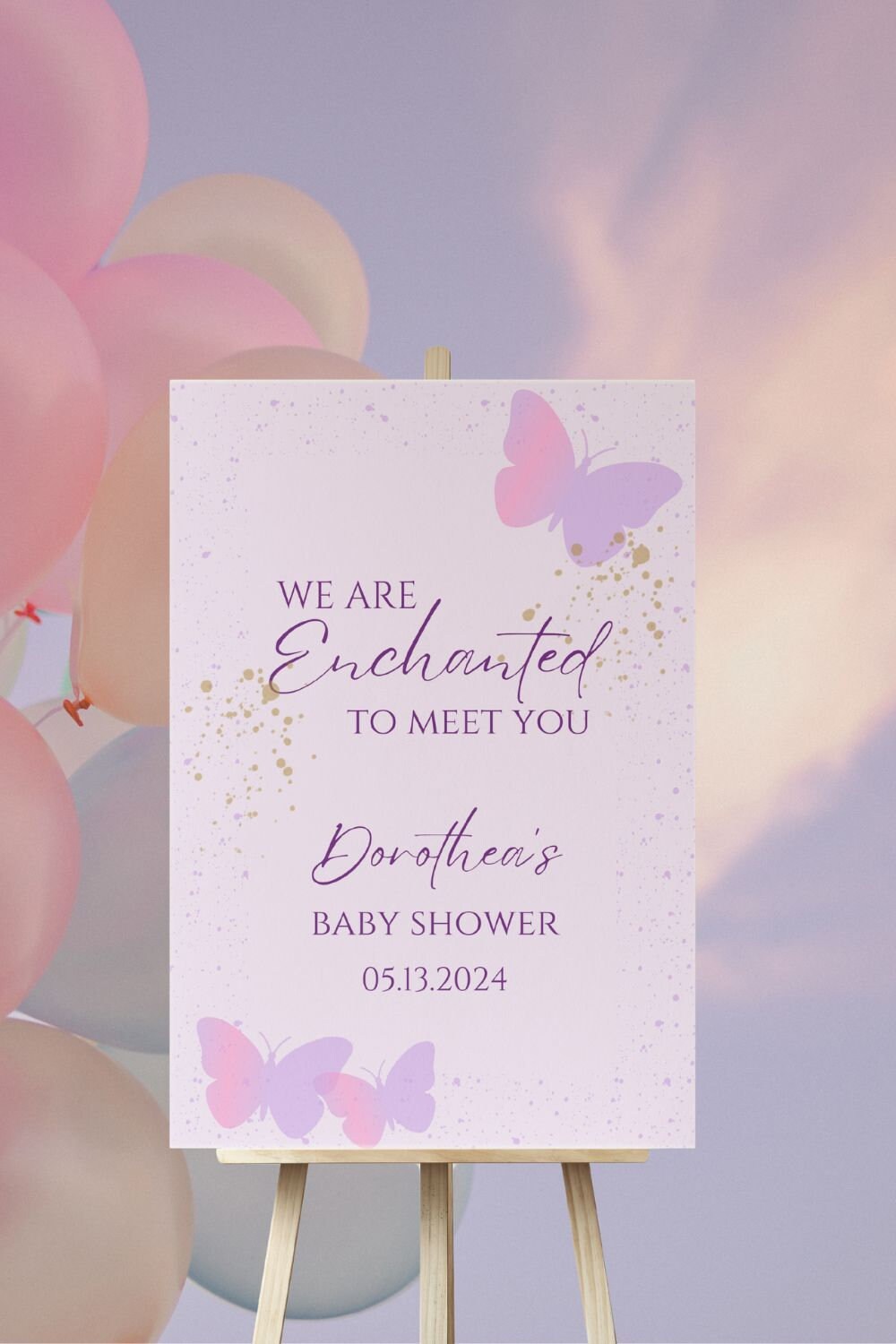 Enchanted to Meet You Editable Baby Shower Welcome Sign, Taylor Swift ...