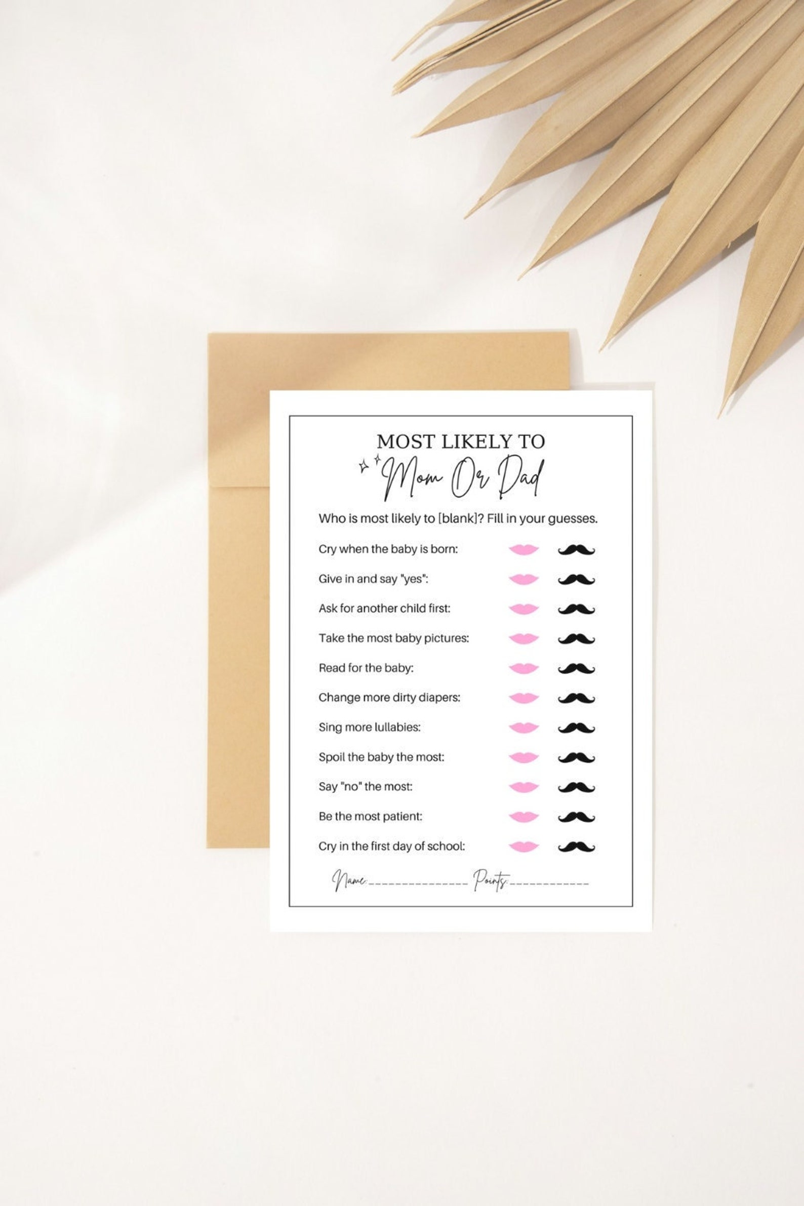 Most Likely to Game Printable Fun Baby Shower Game Ideas Editable Baby ...