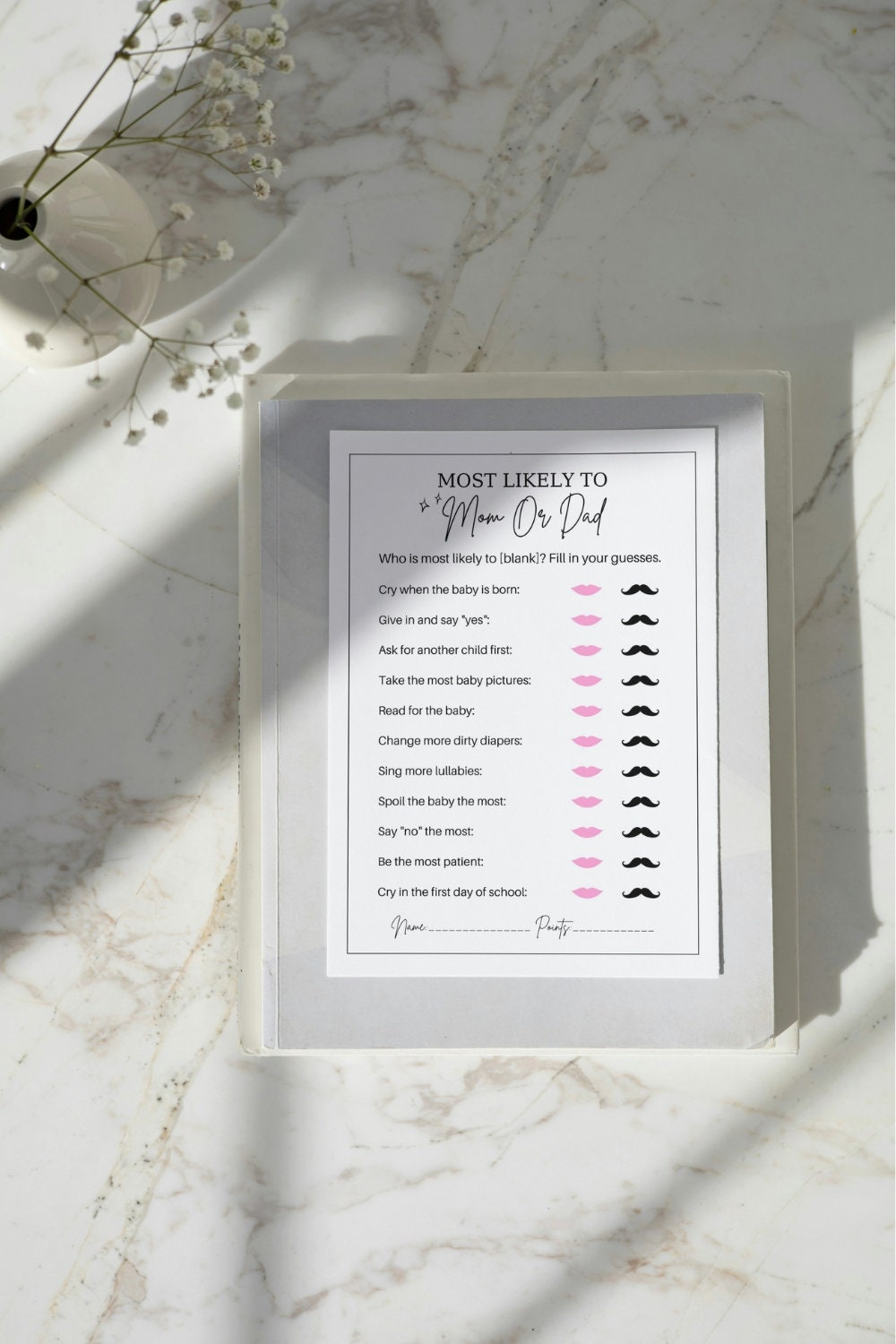 Most Likely to Game Printable | Fun Baby Shower Game Ideas | Editable ...