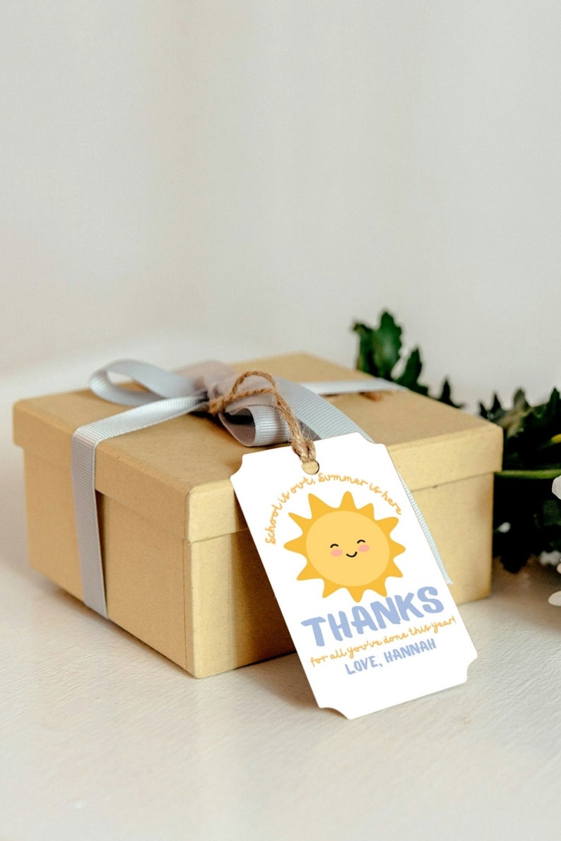 Editable Teacher Appreciation Gift Tags Sunshine Thank You Tag Schools ...