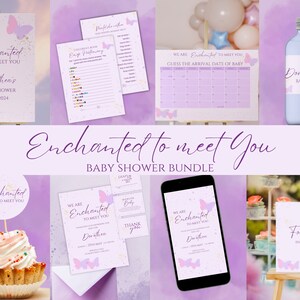 Enchanted to Meet You Editable Baby Shower Bundle, Taylor Swift ...