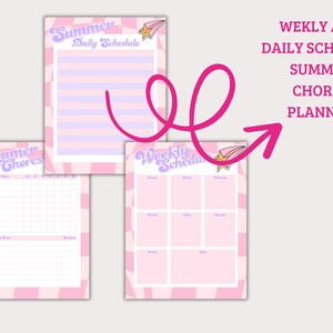 Printable Editable SUMMER 2024 Planner Bundle Summer Calendar Summer ...