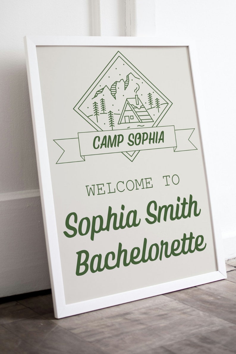 Camp Bachelorette Welcome Sign Camp Theme Bachelorette Camp ...