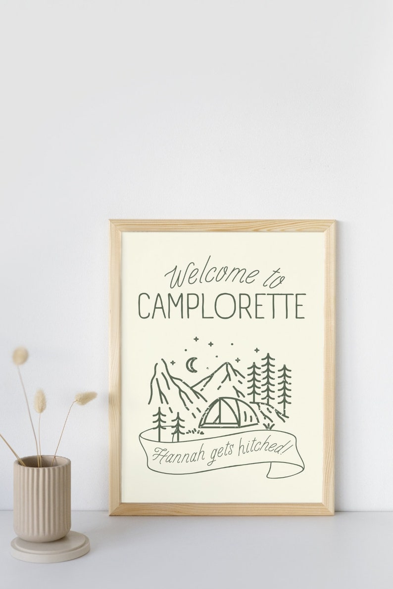 Camp Bachelorette Welcome Sign Camp Theme Bachelorette Camp ...