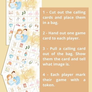 Baby Shower Bingo Baby Shower Game Fun Baby Shower Game Baby Bingo ...