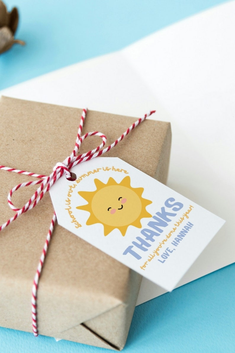 Editable Teacher Appreciation Gift Tags Sunshine Thank You Tag Schools ...