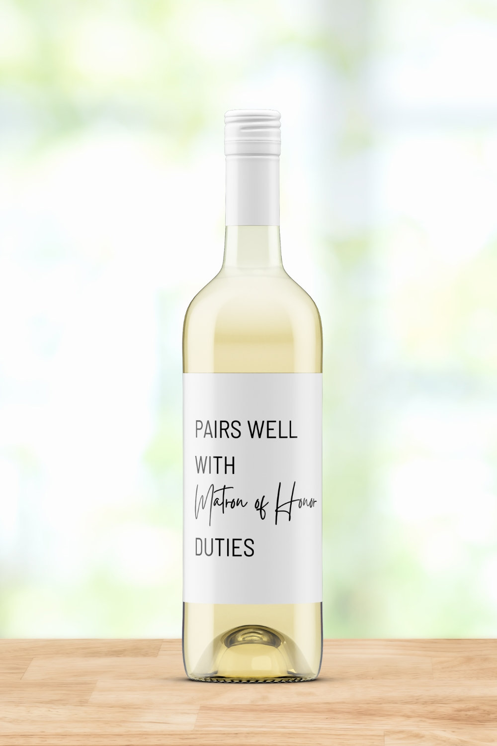 Custom Wine Label Matron of Honor Pairs Well Wine Label Will You Be My ...