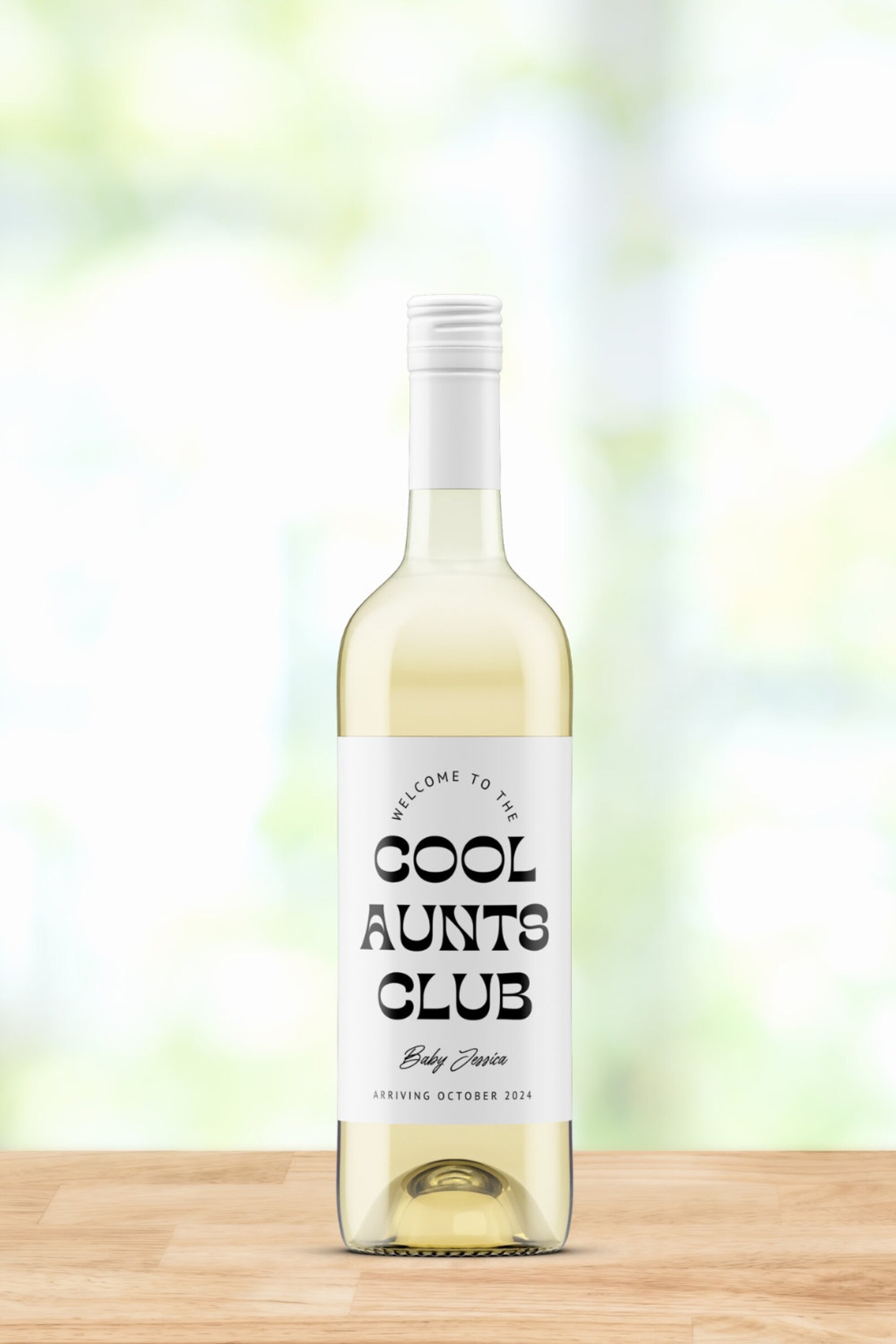 Pregnancy Announcement Wine Label Cool Aunts Club Baby Announcement ...