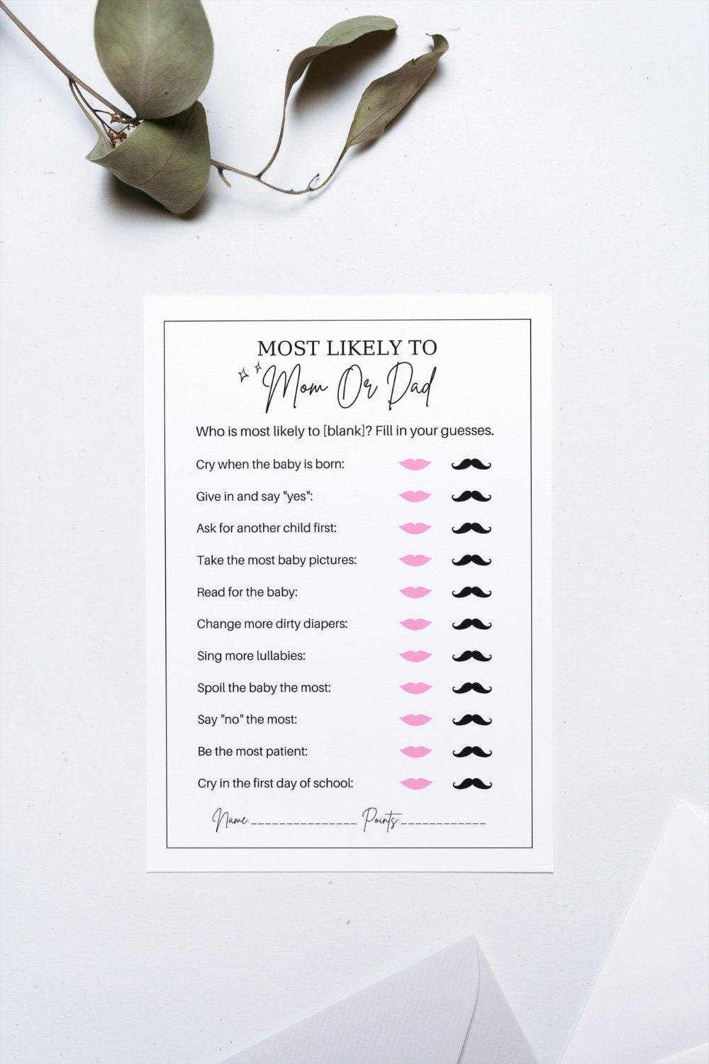 Most Likely to Game Printable | Fun Baby Shower Game Ideas | Editable ...