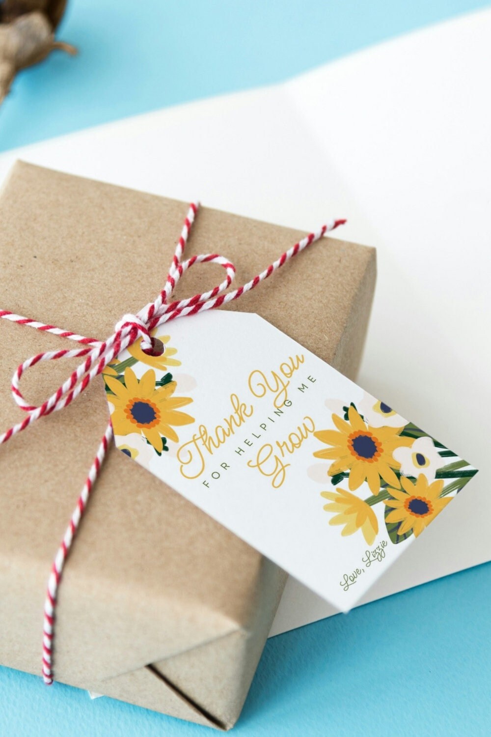 Editable Teacher Appreciation Tags Thank You for Helping Me Grow ...