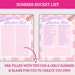 Printable Editable SUMMER 2024 Planner Bundle Summer Calendar Summer ...