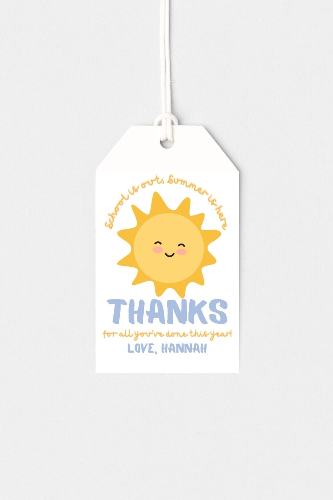 Editable Teacher Appreciation Gift Tags Sunshine Thank You Tag Schools ...