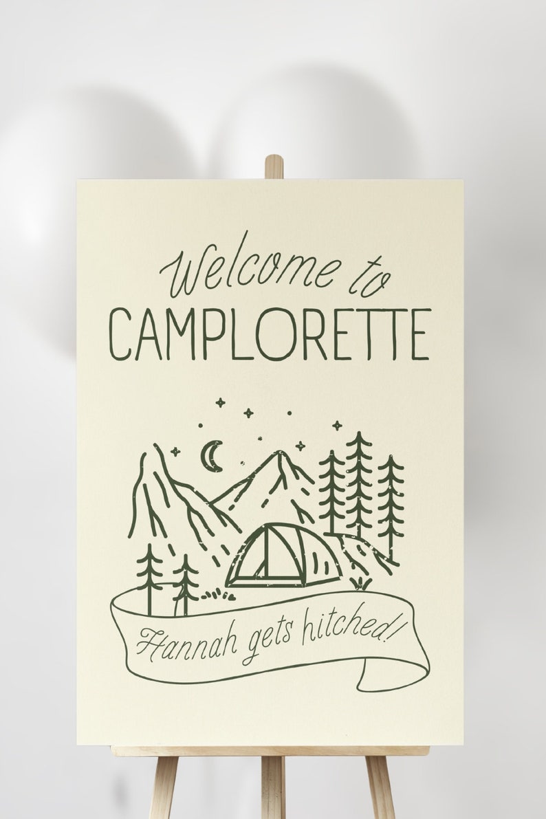 Camp Bachelorette Welcome Sign | Camp Theme Bachelorette | Camp ...