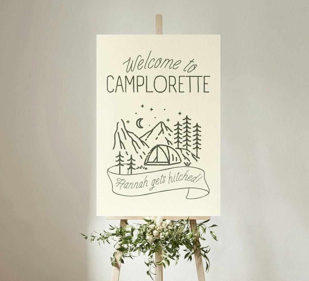 Camp Bachelorette Welcome Sign | Camp Theme Bachelorette | Camp ...