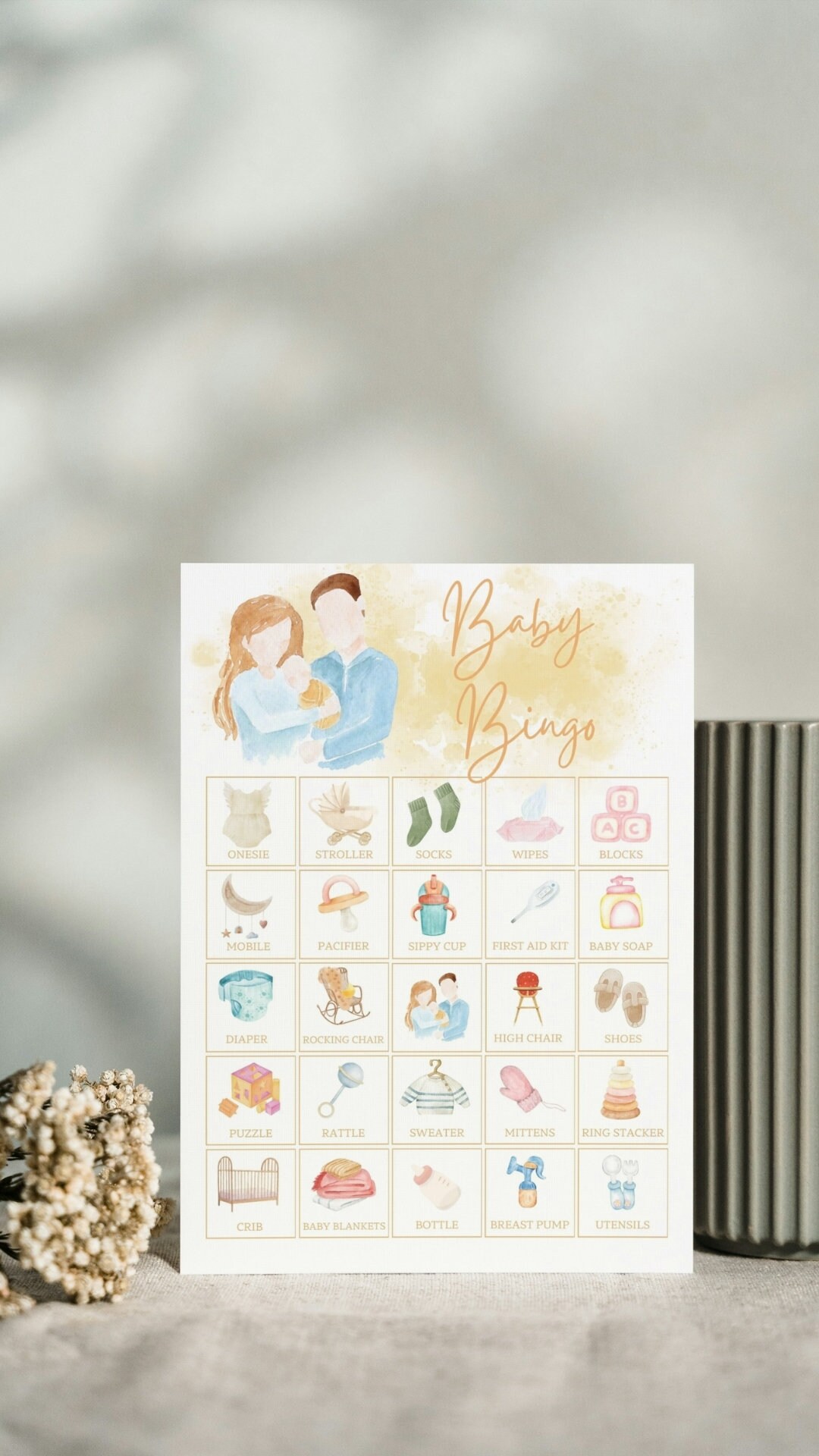 Baby Shower Bingo Baby Shower Game Fun Baby Shower Game Baby Bingo ...