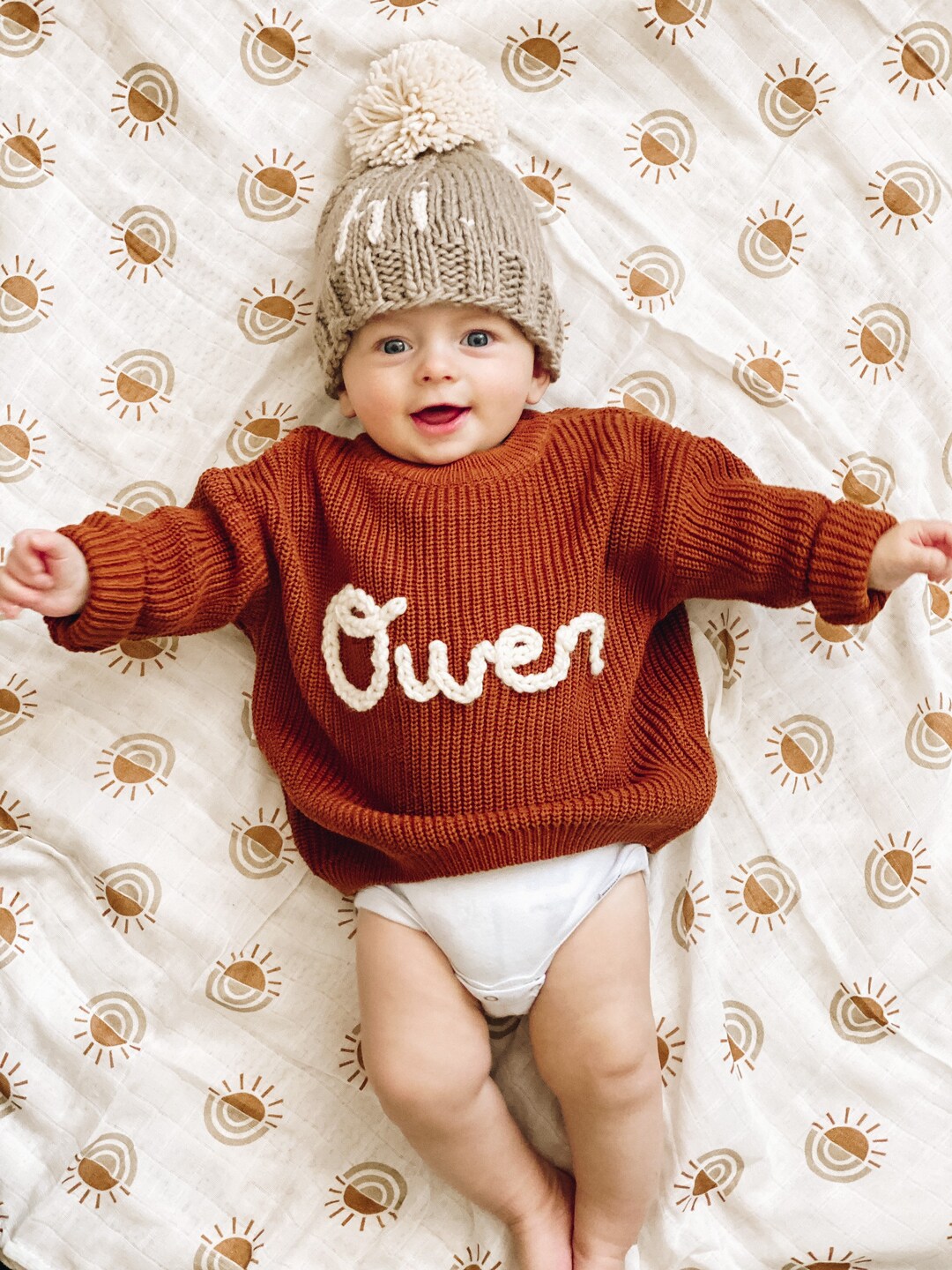 Customizable Embroidered Baby and Toddler Sweater Childrens - Etsy