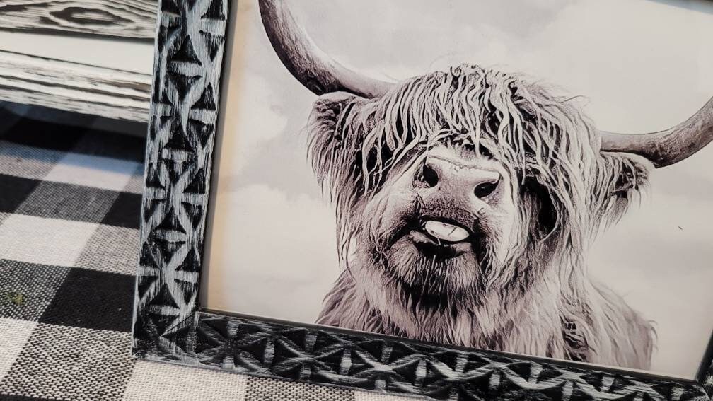 Three Highland Cow Signs Tier Tray Decor Farmhouse | Etsy