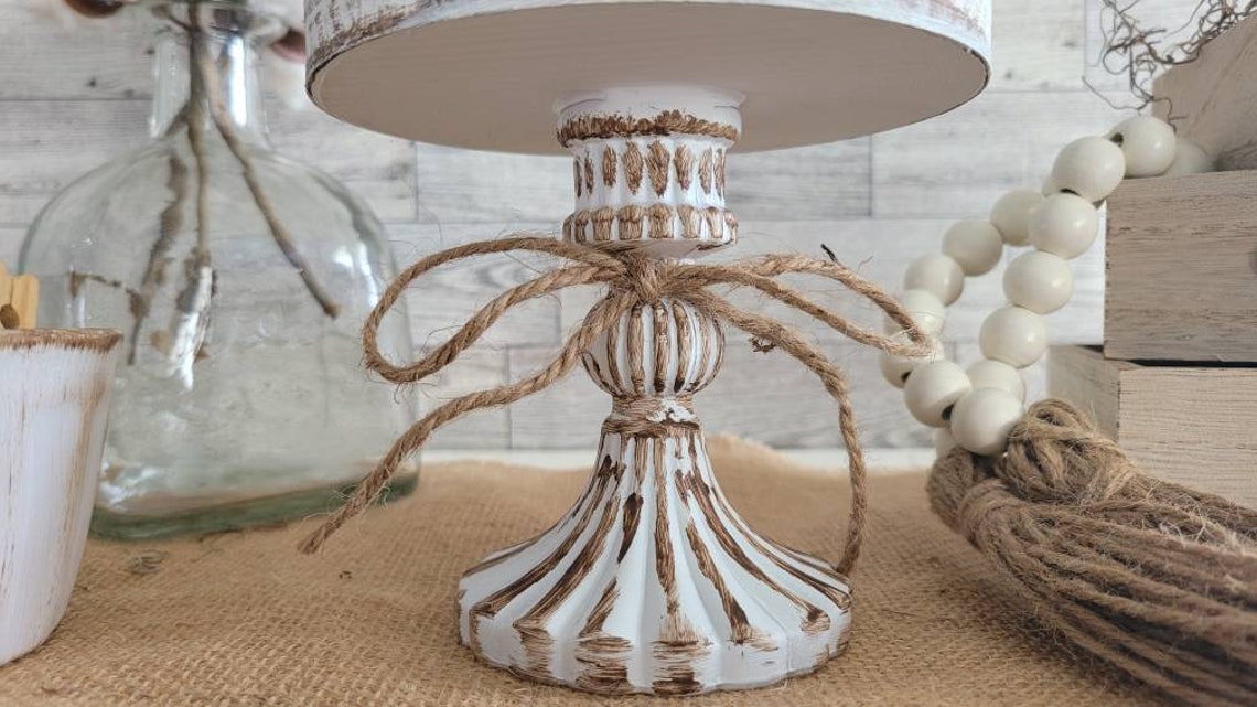 Distressed Decorative Wood / Glass Riser Rustic Country - Etsy