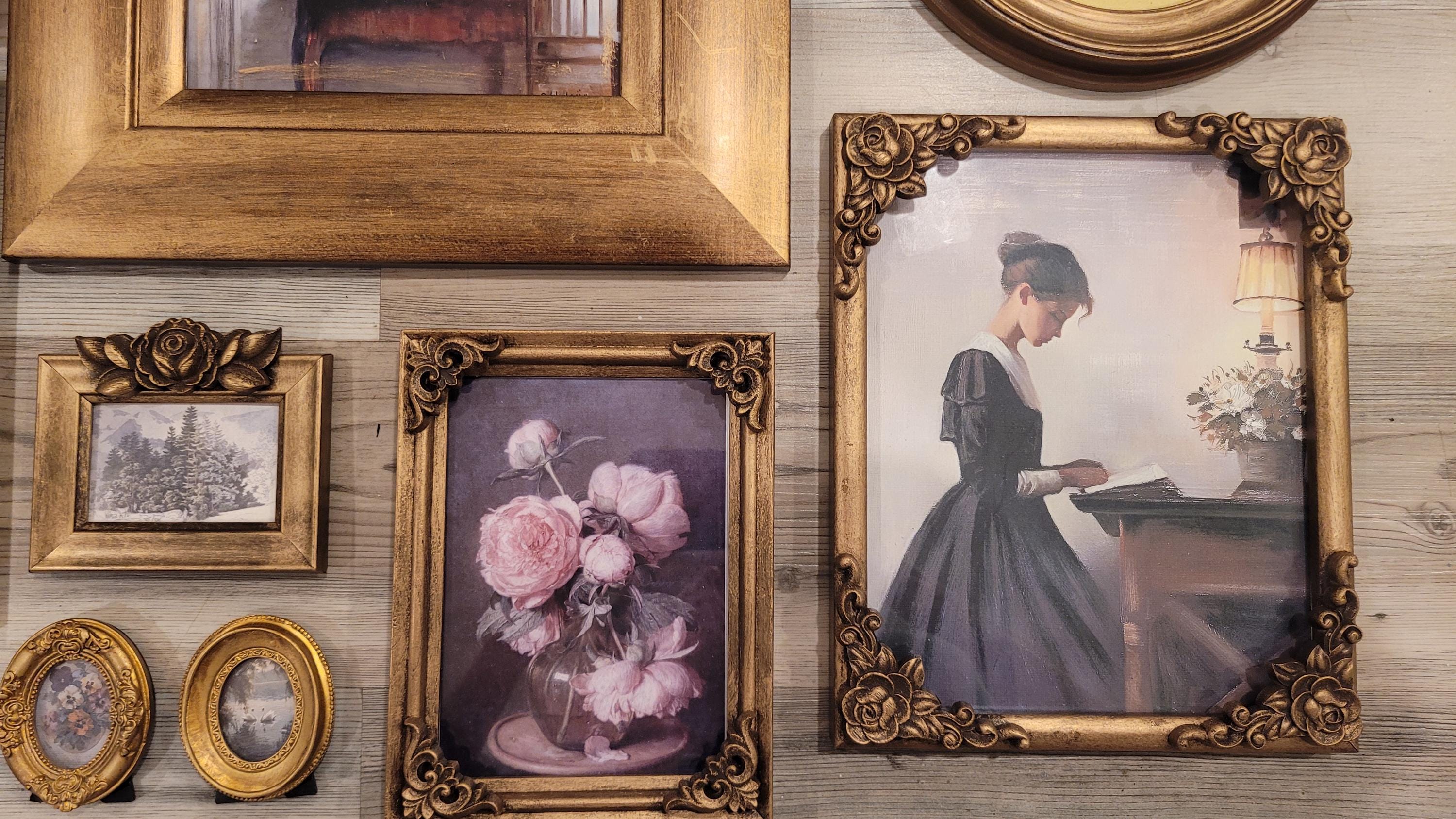 Vintage and Modern Picture Frames: Gold Ornate, Moody, Dark Academia ...
