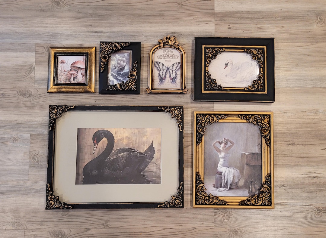 Vintage and Modern Picture Frames: Gold Ornate, Moody, Dark Academia ...