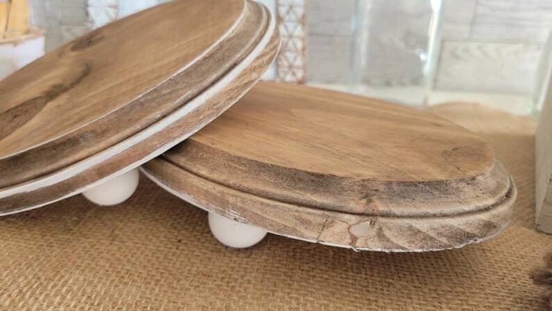 2 Piece Rustic Distressed Wooden Riser Set Rustic Country - Etsy