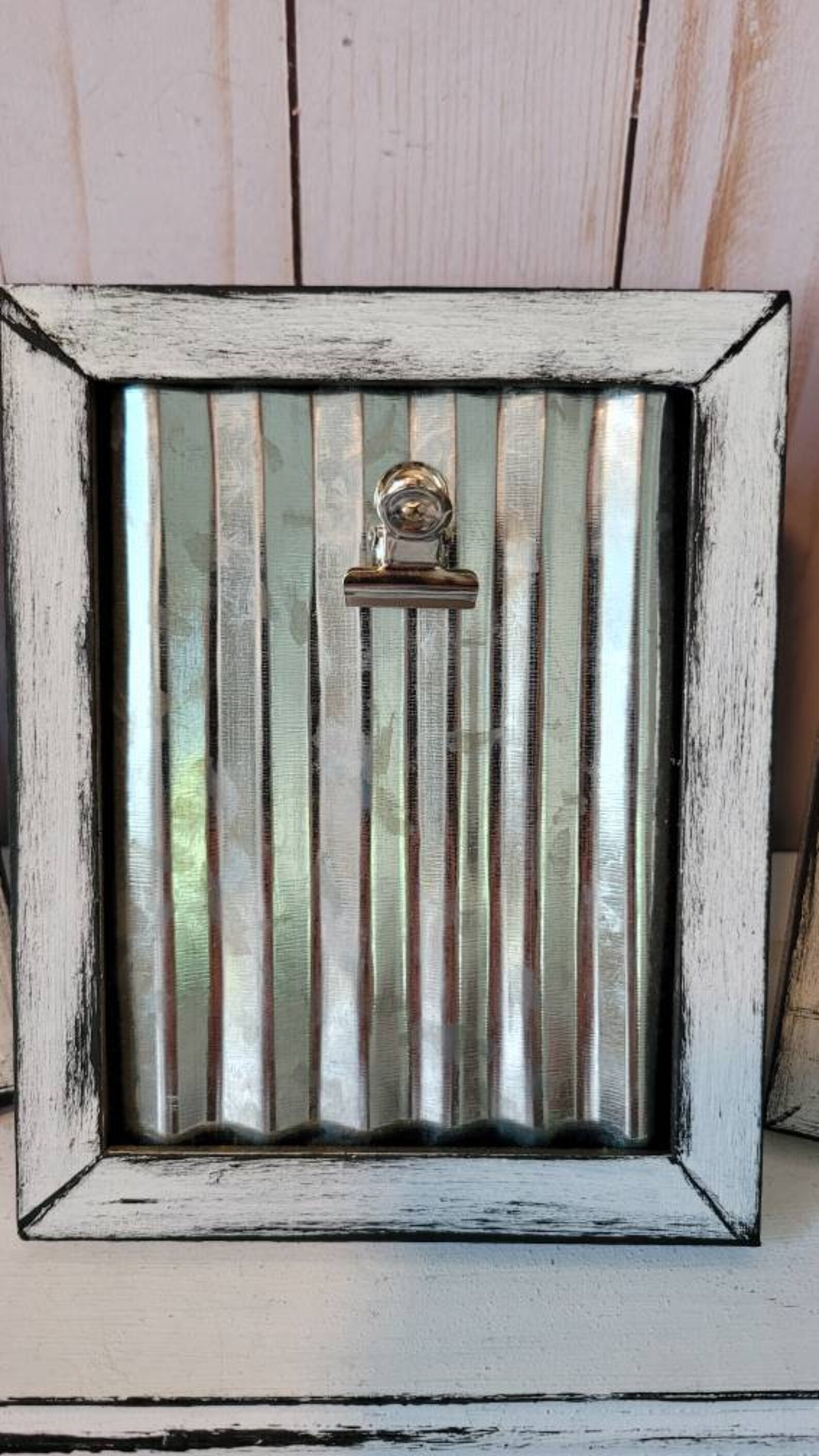 Galvanized Metal Picture Frame Tier Tray Decor Rustic - Etsy