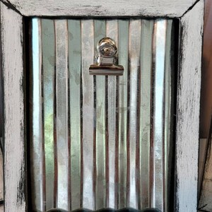 Galvanized Metal Picture Frame Tier Tray Decor Rustic Wedding Place ...