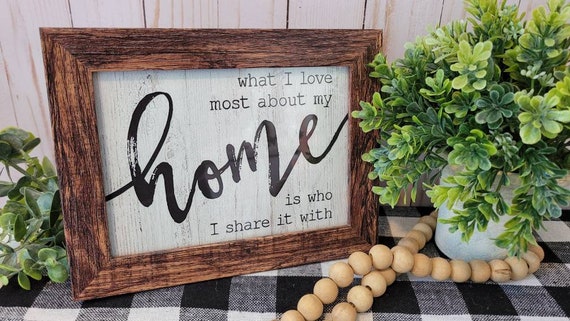 Rustic Home Sign Vintage Style Farmhouse Decor Distressed - Etsy