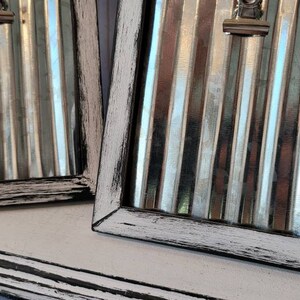 Galvanized Metal Picture Frame Tier Tray Decor Rustic Wedding Place ...