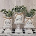 Home Sweet Home Vases: Farmhouse Buffalo Check Decor With Faux Greenery ...