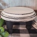 Circle Wooden Riser Set Rustic Country Farmhouse Black & White Tier ...