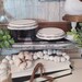 Circle Wooden Riser Set Rustic Country Farmhouse Black & White Tier ...